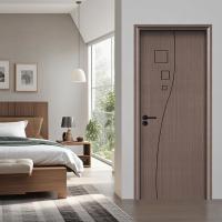 China Easy To Install Hollow Core Engineered Wood Door With PVC Film Surface Process And Gross Weight Of 35-45Kg/Set for sale