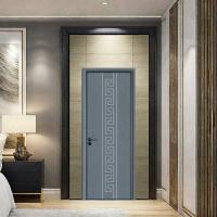 China Customized WPC Panel Core Door with White PVC Film Surface Finishing for sale