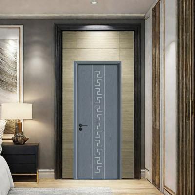 China Customized WPC Panel Core Door with White PVC Film Surface Finishing for sale