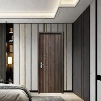 China Hollow Glass Surface Wood Plastic Composite Hollow Door for Interior Decoration for sale