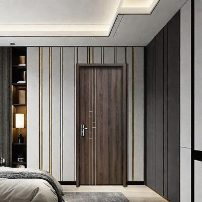 China Hollow Glass Surface Wood Plastic Composite Hollow Door for Interior Decoration for sale