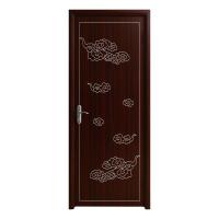 China Carved Design WPC Hollow Door With Hinged Installation And Hollow Glass Surface for sale