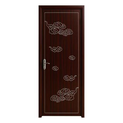 China Carved Design WPC Hollow Door With Hinged Installation And Hollow Glass Surface for sale