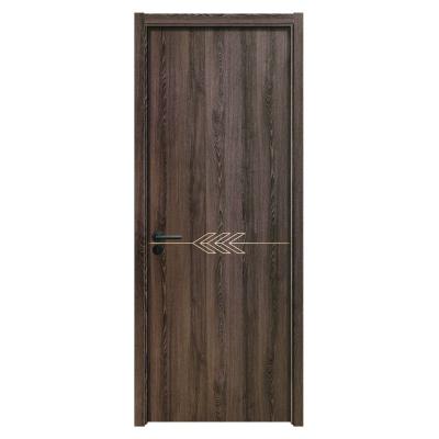 China Waterproof WPC Hollow Door Hollow Glass Structure with Flush Design Waterproof Surface for sale