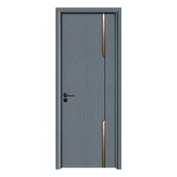 China Formaldehyde-free Low Maintenance WPC Hollow Door with 45mm Thickness and PVC Finished Surface for sale