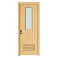 China 35/45mm Thickness Moisture Resistant Termite Proof WPC Glass Hollow Composite Door for sale