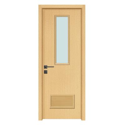 China 35/45mm Thickness Moisture Resistant Termite Proof WPC Glass Hollow Composite Door for sale