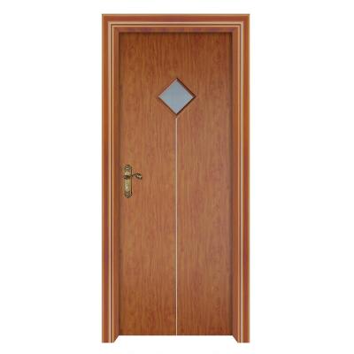 China Termite Proof Soundproof Moisture Resistant WPC Glass Door Composite Hollow Door for Modern Interiors for sale