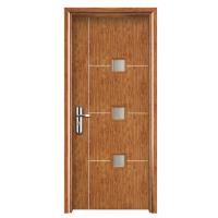 China Customizable WPC Glass Door with Maintenance Free Construction and Rot Resistant Material for Durable Interiors for sale