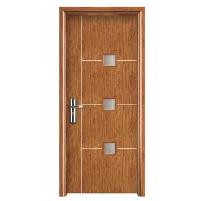 China Customizable WPC Glass Door with Maintenance Free Construction and Rot Resistant Material for Durable Interiors for sale