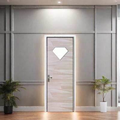 China Durable WPC Glass Door featuring excellent heat insulation and termite proof properties for modern living and office spaces for sale