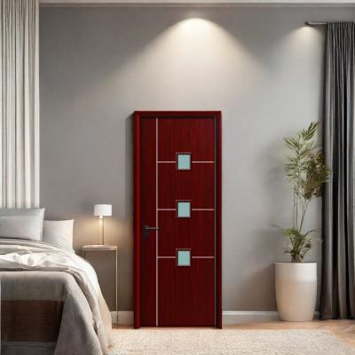 China Customizable WPC Glass Door with Soundproof and Moisture Resistant Properties for Stylish and Sustainable Interior Spaces for sale