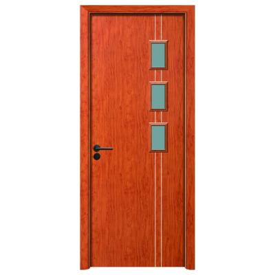China Eco Friendly WPC Glass Door Designed for Interior with Heat Insulation Rot Resistance and Customizable Surface Finishes for sale