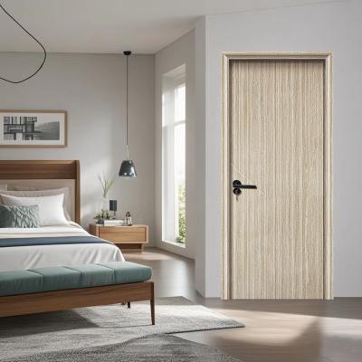 China Soundproof moisture resistant WPC Interior Door hollow composite door with heat insulation and customizable surface treatments for interior for sale