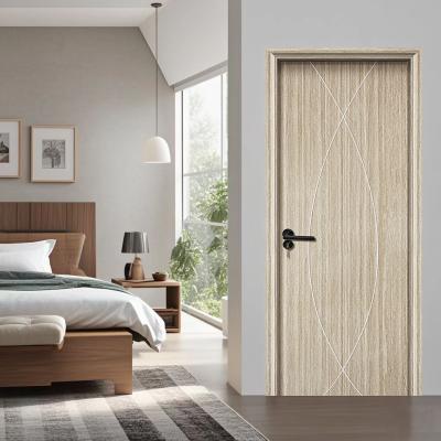 China Durable WPC Hollow Door designed for interior featuring moisture humidity and rot resistance with excellent heat insulation properties for sale