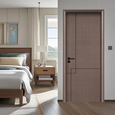 China Moisture Resistant and Soundproof WPC Interior Door with Customizable Surface Treatments for Residential and Commercial Use for sale