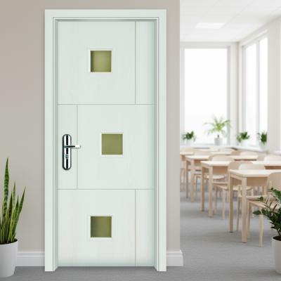China Energy WPC Glass Door with Hollow Composite Panel Offering Termite Proof Mold Proof and Soundproof Features for Interior for sale