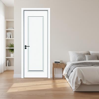 China Painting WPC Door durable interior door with moisture resistant WPC frame soundproofing and customizable surface treatments for sale