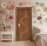 China Moisture Resistant Durable WPC Interior Door with Hollow Composite Design and Excellent Heat Insulation for Interior Spaces for sale
