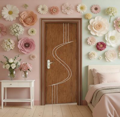 China Moisture Resistant Durable WPC Interior Door with Hollow Composite Design and Excellent Heat Insulation for Interior Spaces for sale