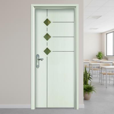 China WPC Glass Door Durable Composite Door with Hollow Core for Residential and Commercial Interior Applications for sale