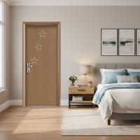China Eco Friendly WPC Glass Door with Wood Plastic Composite Frame Offering Moisture Resistant and Durable Interior Solutions for sale