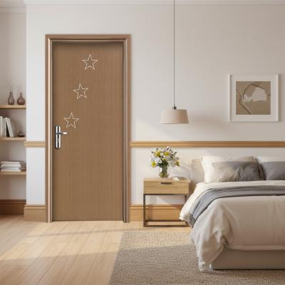 China Durable Hollow WPC Interior Door Composite Material Moisture Resistant Heat Insulated Ideal for Commercial and Residential for sale