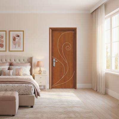 China Durable Hollow Composite WPC Interior Door Moisture Resistant Heat Insulation Suitable for Bedrooms Living Rooms and Office for sale
