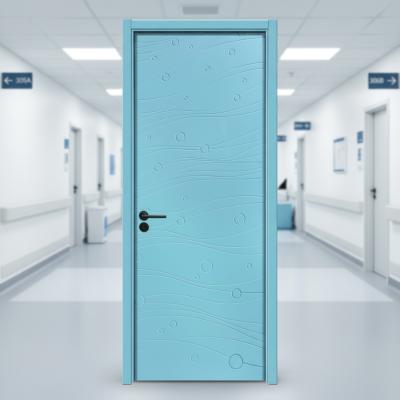 China Painting WPC Door soundproof and heat insulated composite door ideal for residential and commercial interior applications for sale