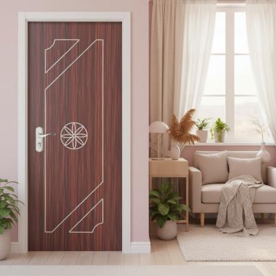 China Moisture Resistant WPC Interior Door Hollow Composite Door with Heat Insulation for Residential and Commercial Interior for sale