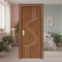 China Durable WPC Interior Door hollow composite design with moisture resistance heat insulation and modern style for residential commercial for sale