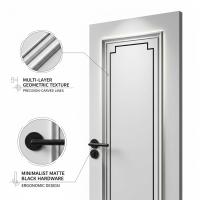 China 20000 Pieces Per Month WPC Plain Door Waterproof Designed with PVC Film Surface Finish Offering Performance and Attractive Finish for sale