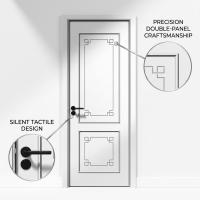 China Waterproof Effect WPC Plain Door Featuring 100 Percent Waterproof and PVC Film Surface Finish Fire Retardant Properties for sale