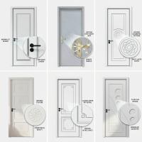 China Waterproof Effect WPC Plain Door Featuring 100 Percent Waterproof and PVC Film Surface Finish Fire Retardant Properties for sale