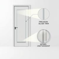 China 100 Percent Waterproof WPC Plain Door for Senegal Featuring PVC Film Surfacefinish Ensuring Longevity and Minimal Upkeep for sale