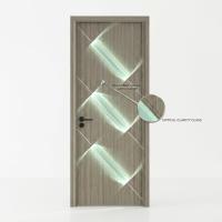 China Outward Opening Direction WPC Plain Door for Algeria Designed Using PVC Film Surfacefinish Combining Durability and Style for sale