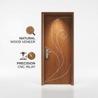 China Wood Plastic Composite WPC Interior Door Hinged Installation Method Durable Main Material WPC Plastic Suitable for Residential Commercial for sale
