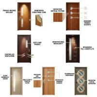 China Smooth Finish Interior Wooden Plastic Door Durable Stylish Modern Design Suitable Commercial Residential Applications for sale
