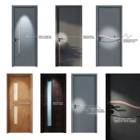 China Wood Plastic Composite WPC Interior Door Hinged Installation Method Durable Main Material WPC Plastic Suitable for Residential Commercial for sale