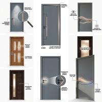 China Smooth Finish Interior Wooden Plastic Door Durable Stylish Modern Design Suitable Commercial Residential Applications for sale