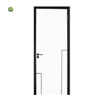 China 35 mm 45 mm Or Customize Door Leaf Thickness WPC Interior Door Wood Plastic Composite Hinged Installation Method Durable for sale