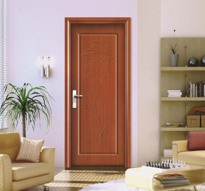 China Smooth Finish Interior Wooden Plastic Door Durable Stylish Modern Design Suitable Commercial Residential Applications for sale