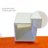 China Non Conducting Fiberglass Square Tube Stock FRP Square Pipe Weather Resistance for sale