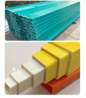 China Acid Resistance FRP Square Tube 3 Inch Pultruded Fiberglass Tube for sale