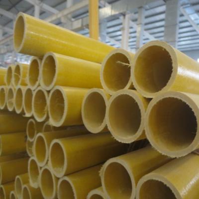 China Smooth Surface Yellow FRP Pultruded Tube Customized Colour Diameter for sale