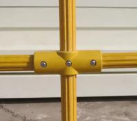 China 1-20mm Yellow Fiberglass Pipe Fittings For Round Tube Handrail And Fences for sale