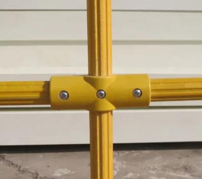 China 1-20mm Yellow Fiberglass Pipe Fittings For Round Tube Handrail And Fences for sale