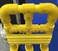 China 1-20mm Yellow Fiberglass Pipe Fittings For Round Tube Handrail And Fences for sale