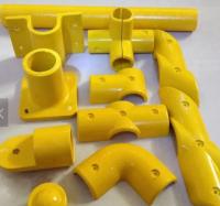 China 1-20mm Yellow Fiberglass Pipe Fittings For Round Tube Handrail And Fences for sale