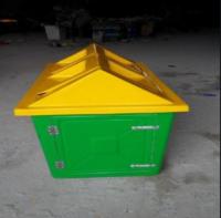 China High Durability FRP Dust Bin Fiberglass Trash Can Strong Acid Resistance for sale